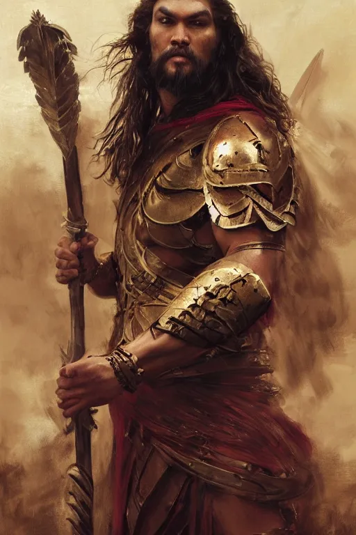 beautiful portrait oil painting, jason momoa conan the | Stable ...