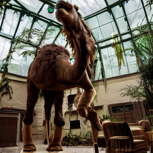 cinematic photo of a taxidermized camel as the | Stable Diffusion