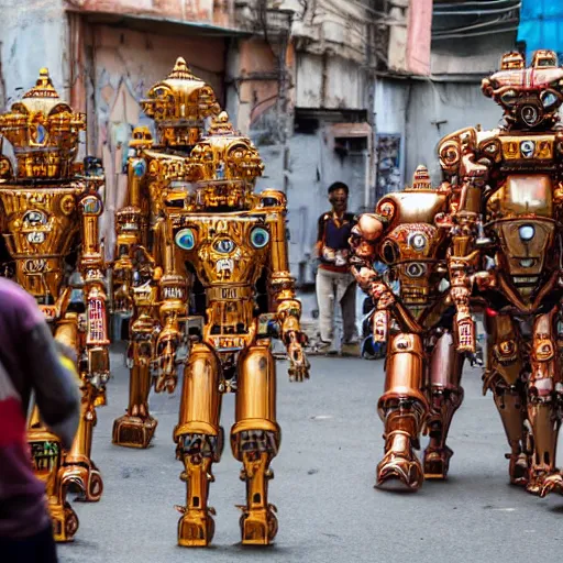 fantastic biomechanical humanoid mecha clocks walk | Stable Diffusion ...