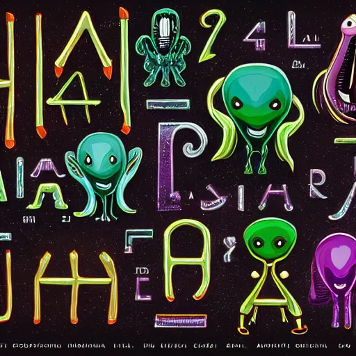 alien alphabet, 4 k details | Stable Diffusion | OpenArt