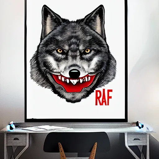 portrait of retarded wolf, funny, stupid, squint eyes, | Stable ...