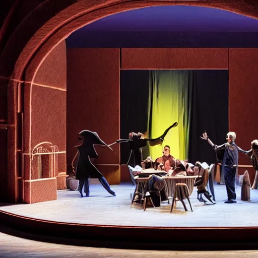 an opera scenography for Matilda by Ricardo Sánchez | Stable Diffusion