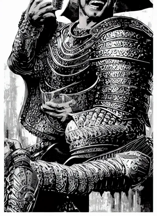 a happy roman gladiator drinking beer. gladiator. | Stable Diffusion ...