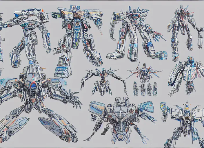 vitruvian mecha, isometric concept gundam macross | Stable Diffusion ...