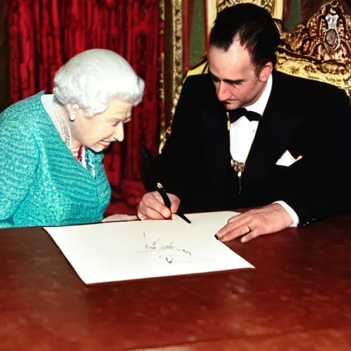 queen signs a treaty with cthulhu | Stable Diffusion | OpenArt