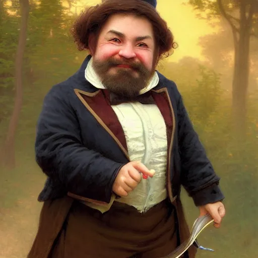 detailed portrait painting of dwarf scholar with long | Stable ...