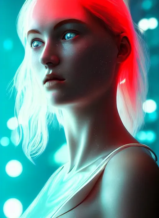 a beautiful scandinavian female humanoid with freckled | Stable ...