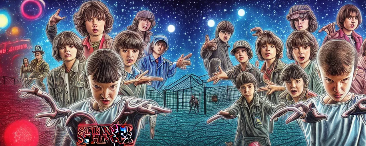 Stranger Things upside down world in style of Yamato, | Stable Diffusion | OpenArt