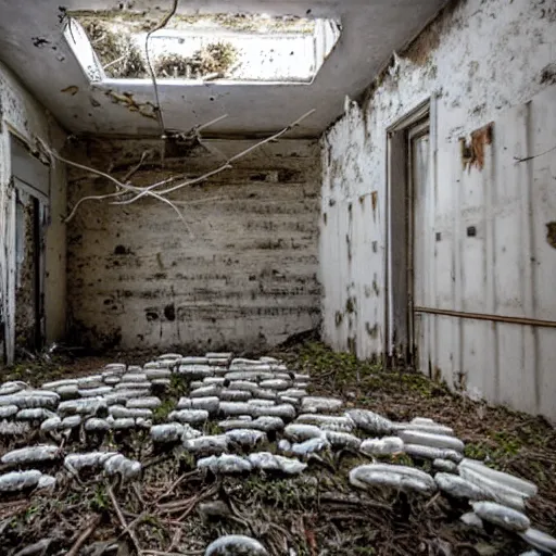 a ghost made of fungi in an abandoned building | Stable Diffusion | OpenArt