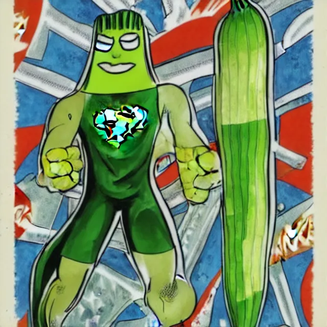 zucchini man, superhero, marvel comics, artwork, full | Stable ...