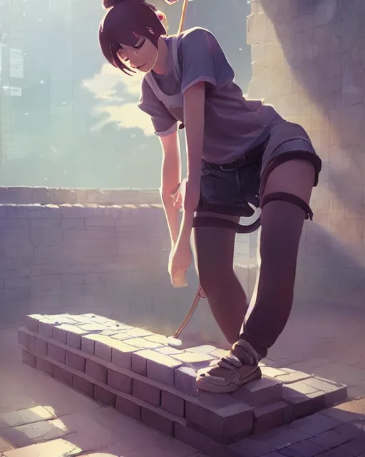 ! dream a bricklayer girl laying bricks, perfect | Stable Diffusion | OpenArt