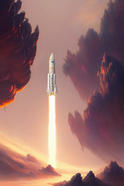 a space rocket launching from the nasa, extremely | Stable Diffusion ...