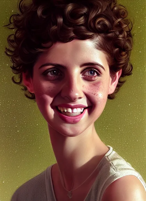 portrait of teenage sarah michelle gellar, freckles, | Stable Diffusion