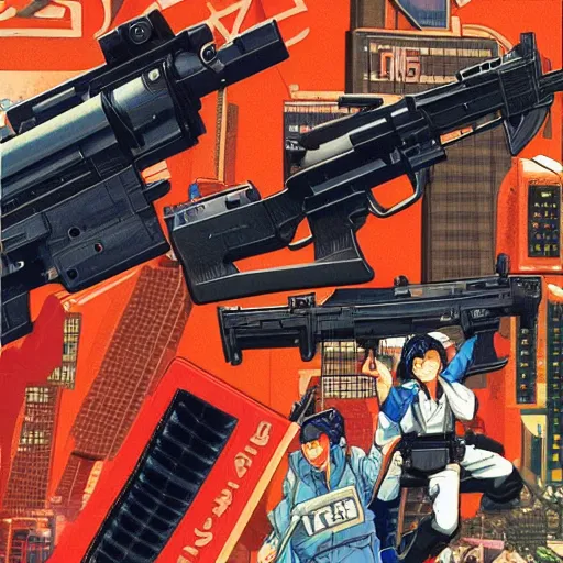 1993 Video Game Cover, Anime Neo-tokyo bank robbers | Stable Diffusion ...