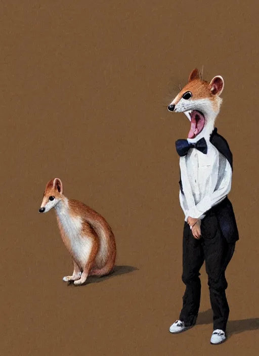 Character portrait of a happy furry anthro stoat | Stable Diffusion ...