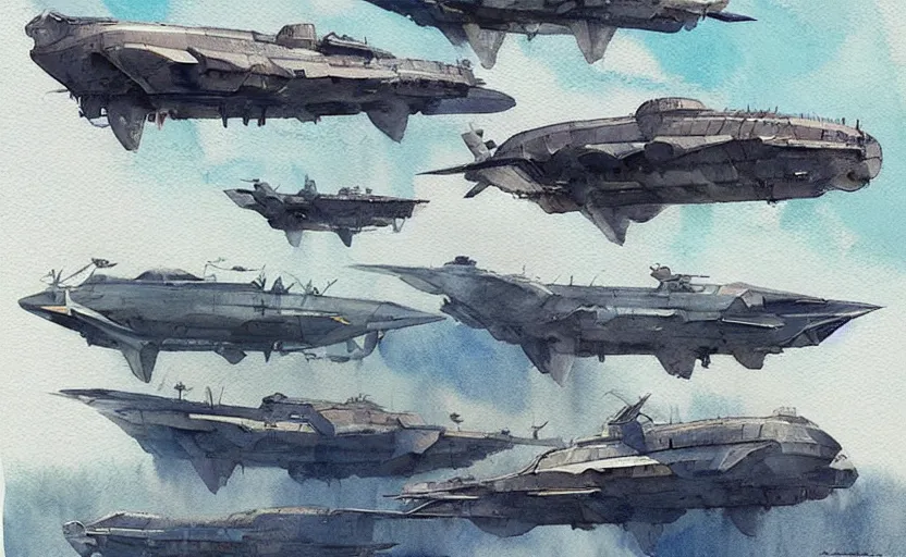 concept art of a airship fleet, pinterest, artstation | Stable Diffusion