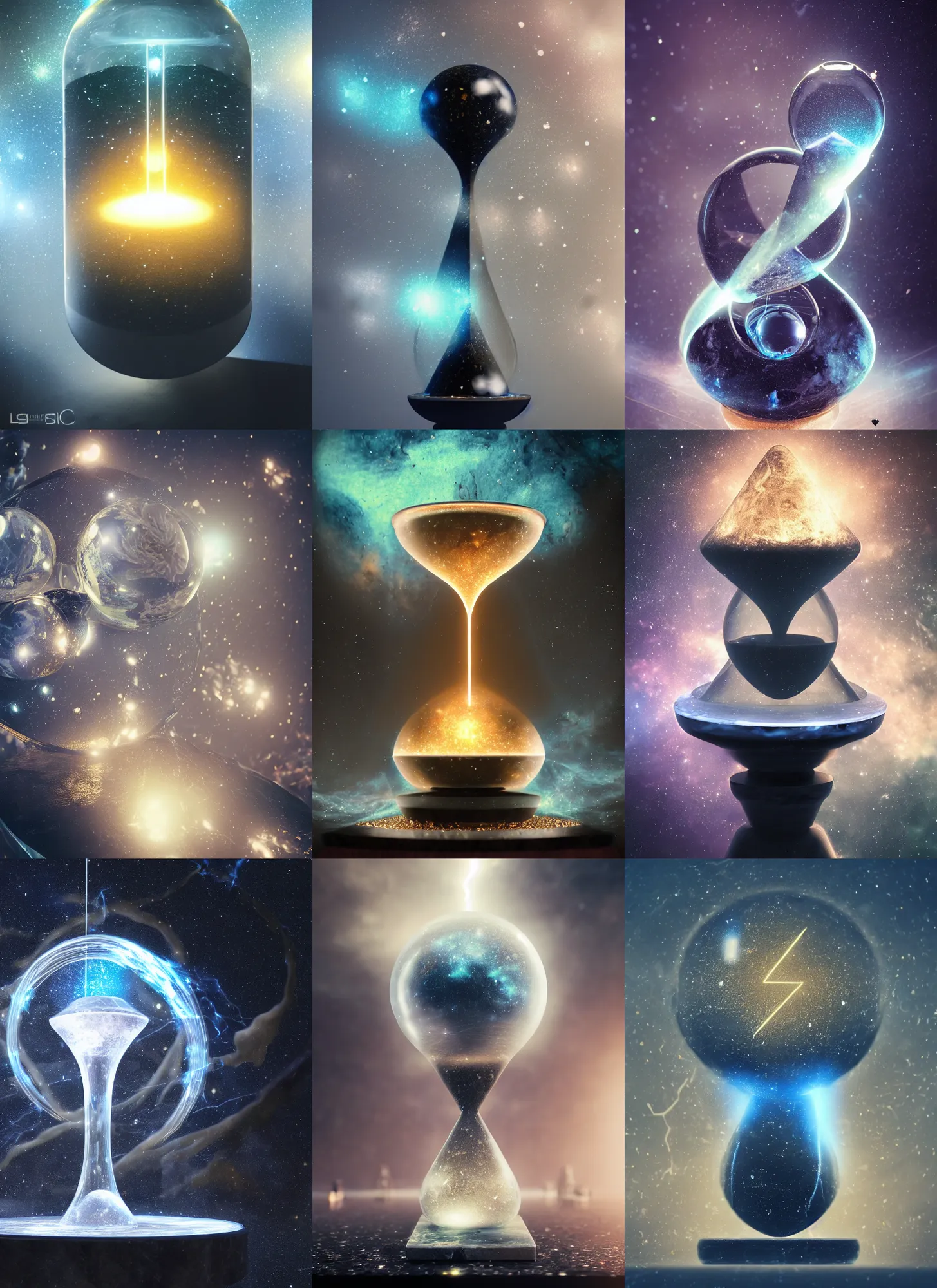 nikola tesla inside a marble, hourglass, lightning, | Stable Diffusion ...