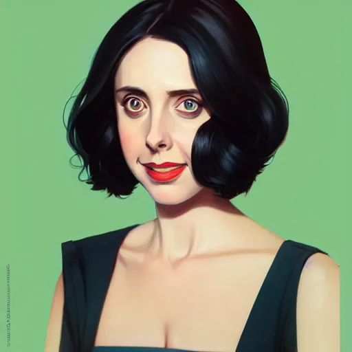 beautiful female Alison Brie, black hair, sarcastic | Stable Diffusion ...