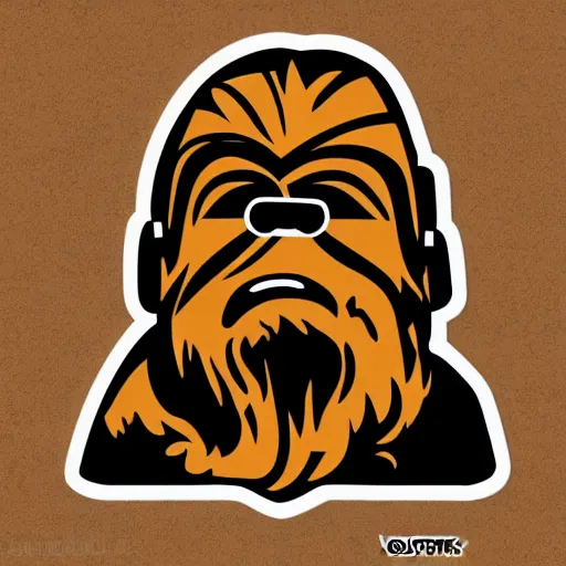 a Star-Wars-Chewbacca-Wookie, svg sticker, vector art, | Stable ...