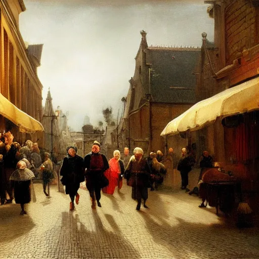 high quality high detail painting by rembrandt, people | Stable ...