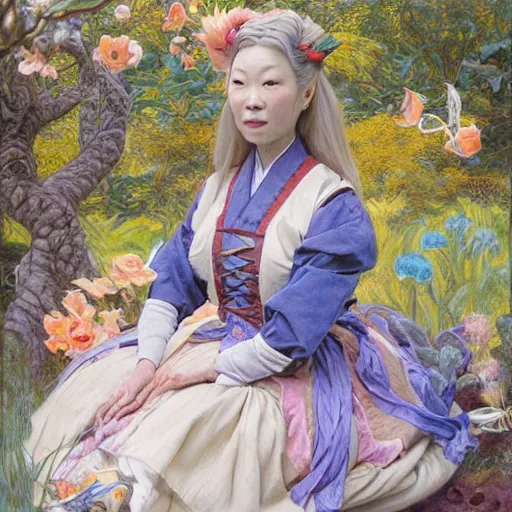 portrait of an east asian alice in wonderland, by | Stable Diffusion ...