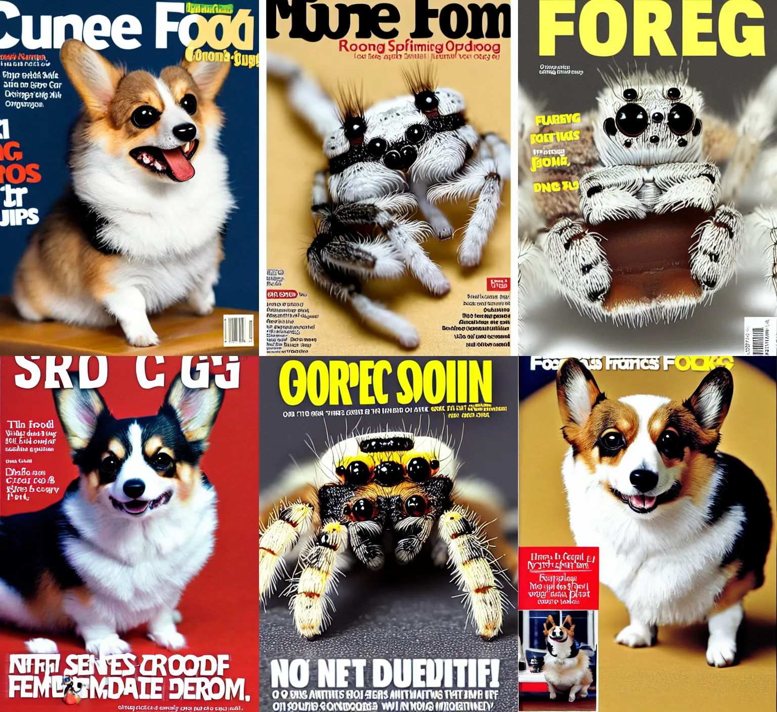 corgi jumping spider in the bedroom, magazine cover, | Stable Diffusion ...