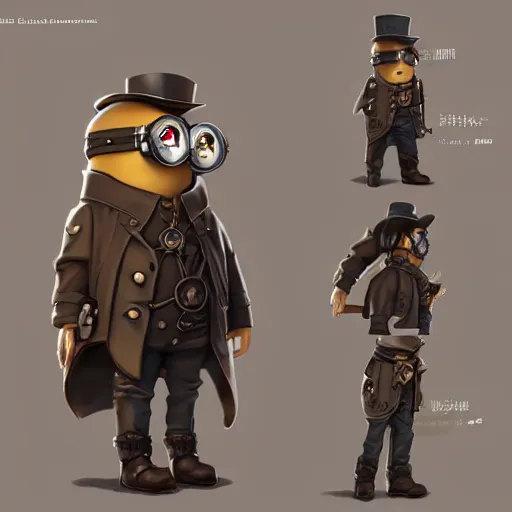 a steampunk minion, character concept, character | Stable Diffusion | OpenArt