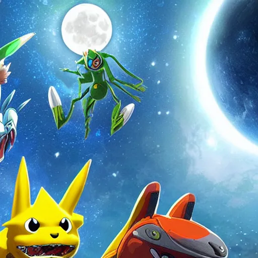 digimon starwars! dream the moon with a big mouth | Stable Diffusion ...