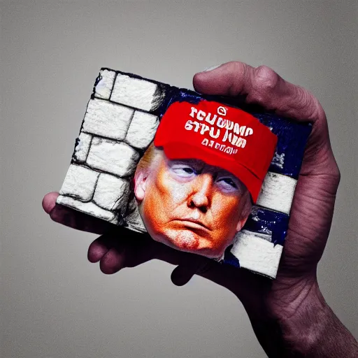Donald Trump holding a supreme brick while dripped | Stable Diffusion ...