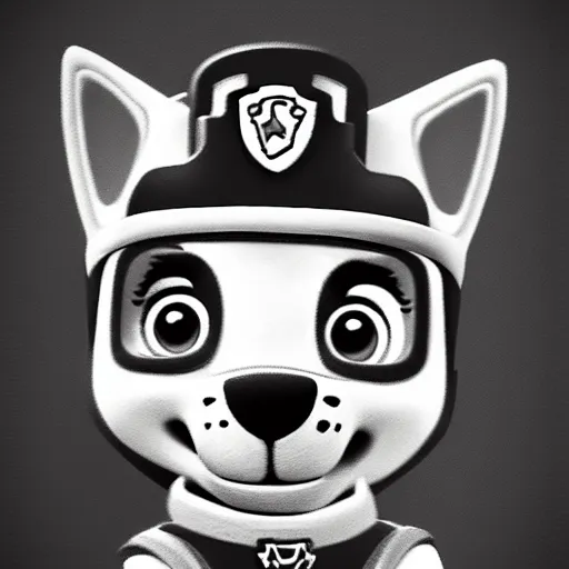 a minimalist pencil drawing of paw patrol | Stable Diffusion