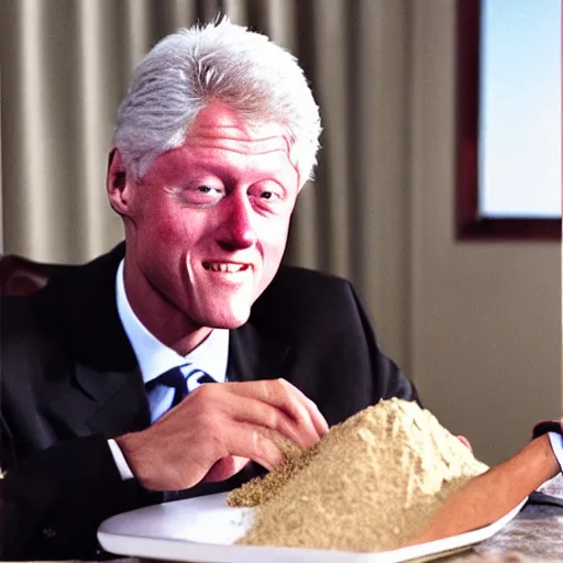 Bill Clinton eating sand | Stable Diffusion | OpenArt