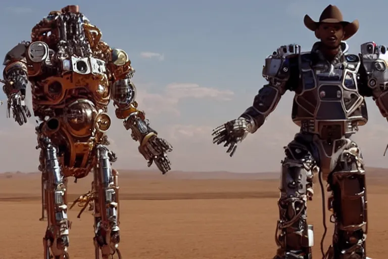 a giant mechanical cowboy piloted by will smith. ultra | Stable ...