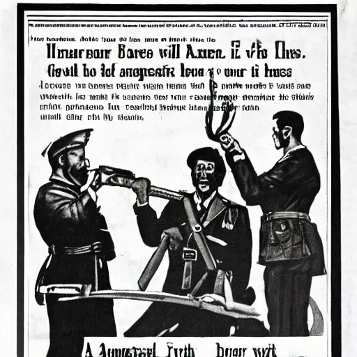 propaganda art usa strong men newspaper clipping | Stable Diffusion ...