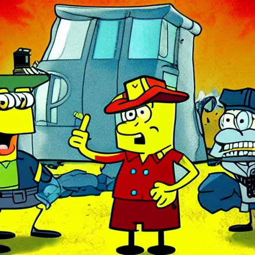 sponge bob squarepants in the style of a fallout poster | Stable ...