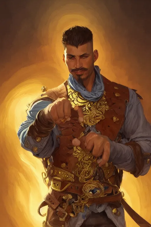 portrait of fantasy male brawler with gold teeth and | Stable Diffusion ...