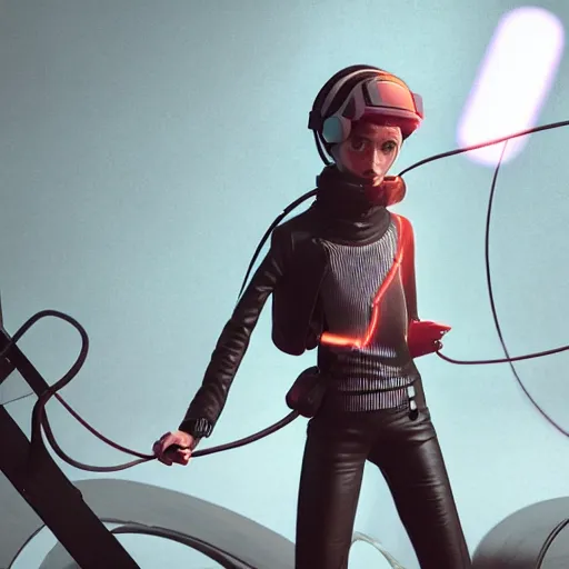 rpg character concept art, modular synth musician | Stable Diffusion