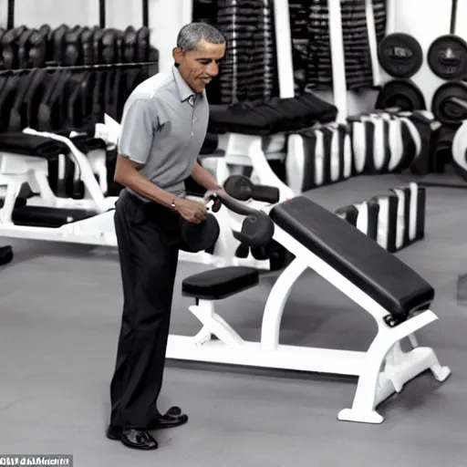 barack obama doing bench presses lying down | Stable Diffusion | OpenArt