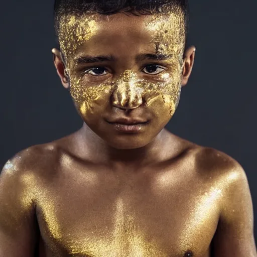boy with gold skin | Stable Diffusion