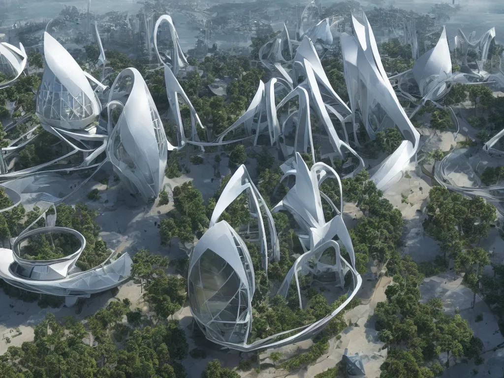 a beautiful view of an eco - friendly arcology, | Stable Diffusion ...