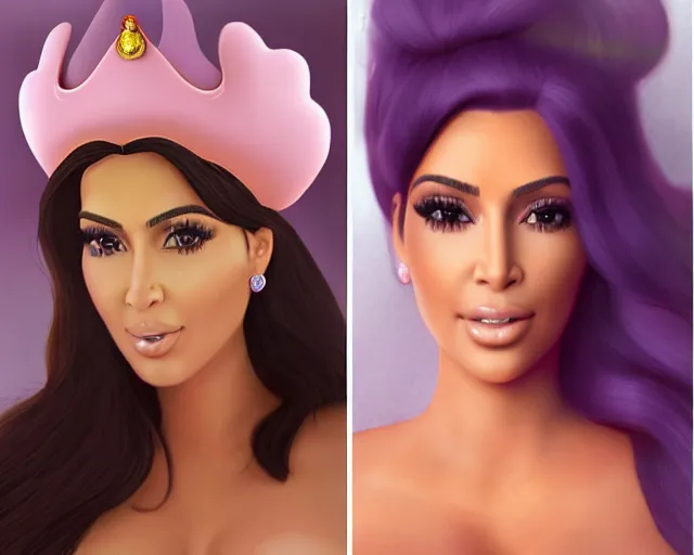 hyper realistic kim kardashian as princess peach. | Stable Diffusion ...