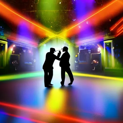 two secret service agents dancing at a rave, ultra | Stable Diffusion ...