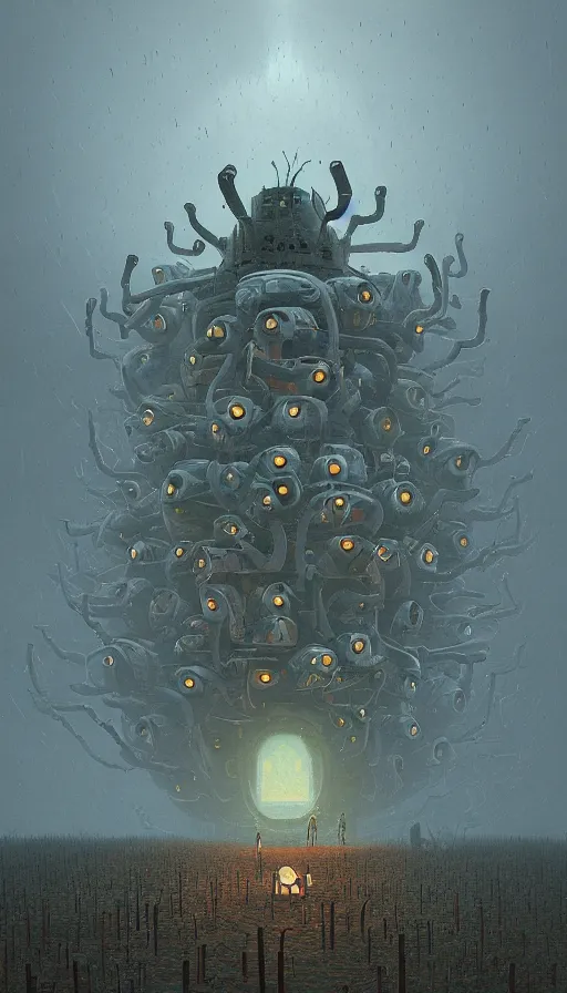 a storm vortex made of many demonic eyes and teeth, by | Stable ...