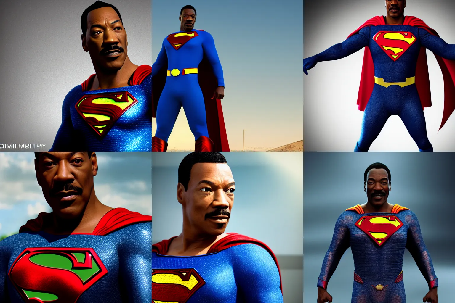 eddie murphy as superman, suprman eddie murphy, golden | Stable Diffusion