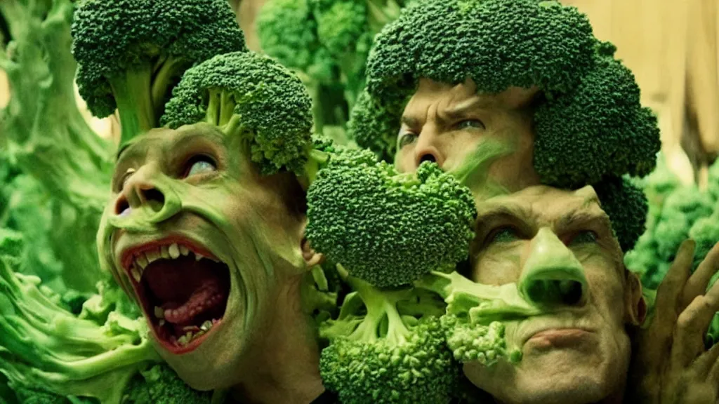 giant monster made of broccoli and sharp teeth eating | Stable ...