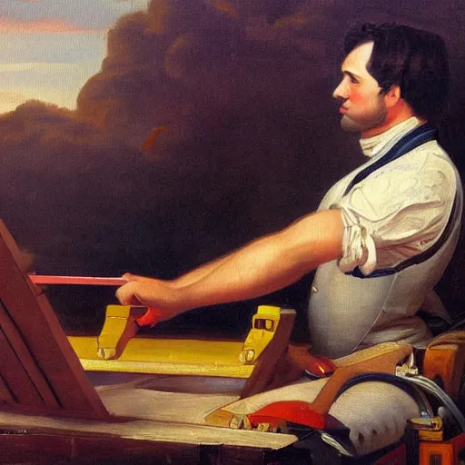 a beautiful complex painting of a male engineer | Stable Diffusion