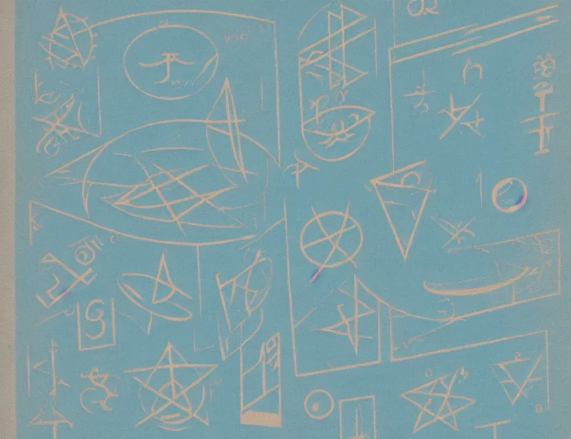 A powerful Sorcerer draws magic glowing runes in the | Stable Diffusion ...