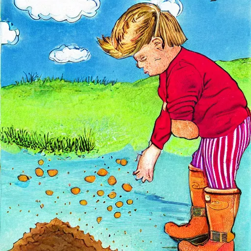 boot splashing in the mud, children's book | Stable Diffusion | OpenArt