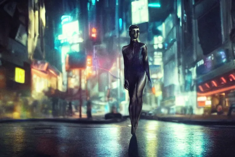 VFX movie portrait closeup beautiful blade runner | Stable Diffusion ...