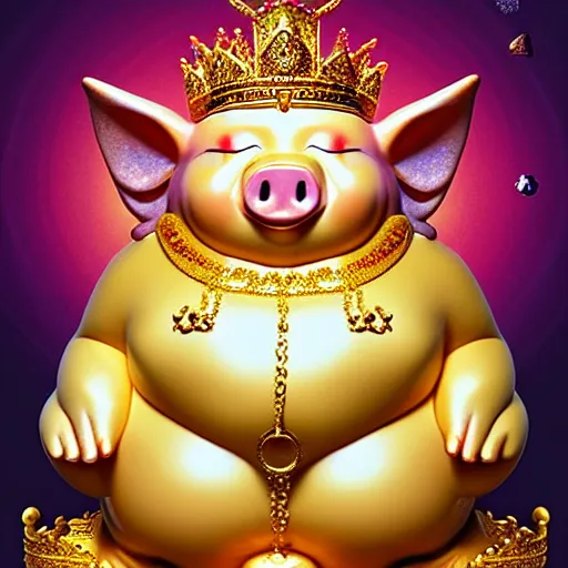 Piggy deity, fat figure, Cute, adorable, elegant, | Stable Diffusion ...