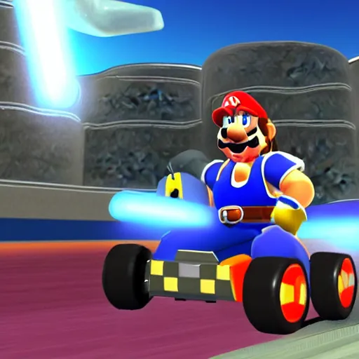 Thor is a character in Mario Kart Tour, gameplay | Stable Diffusion ...